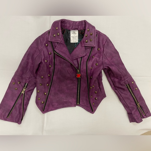 Disney | Jackets & Coats | Disney Descendants 2 Faux Leather Moto ...
